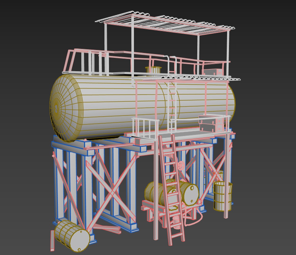 Post-Apocalyptic Oil Station 3D Model - TurboSquid 1714746