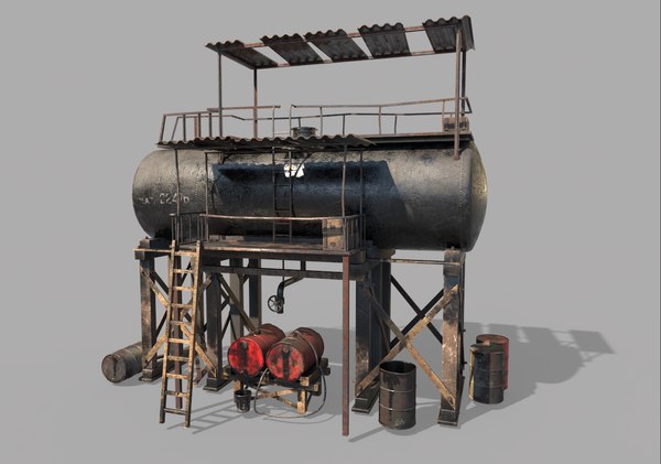 Post-Apocalyptic Oil Station 3D model - TurboSquid 1714746