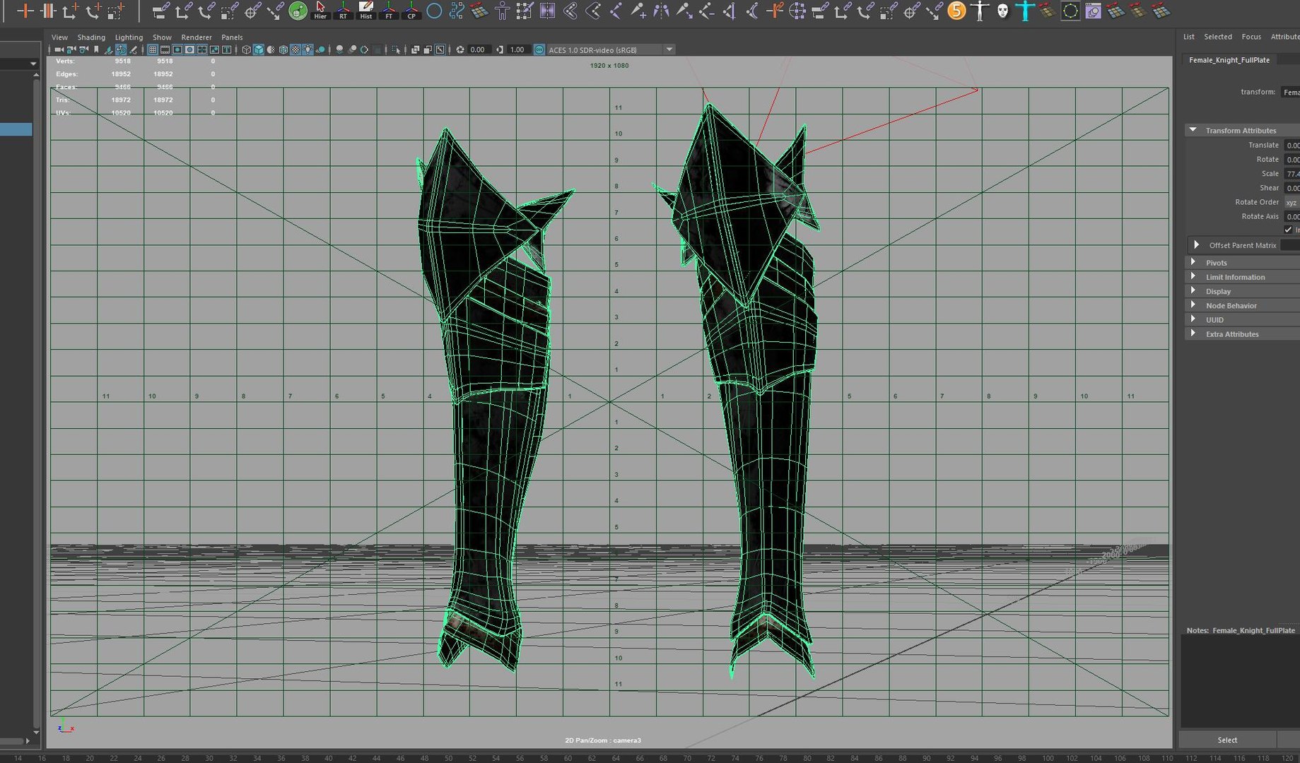Female Knight Ankle Knee LowPoly 3D - TurboSquid 2034216