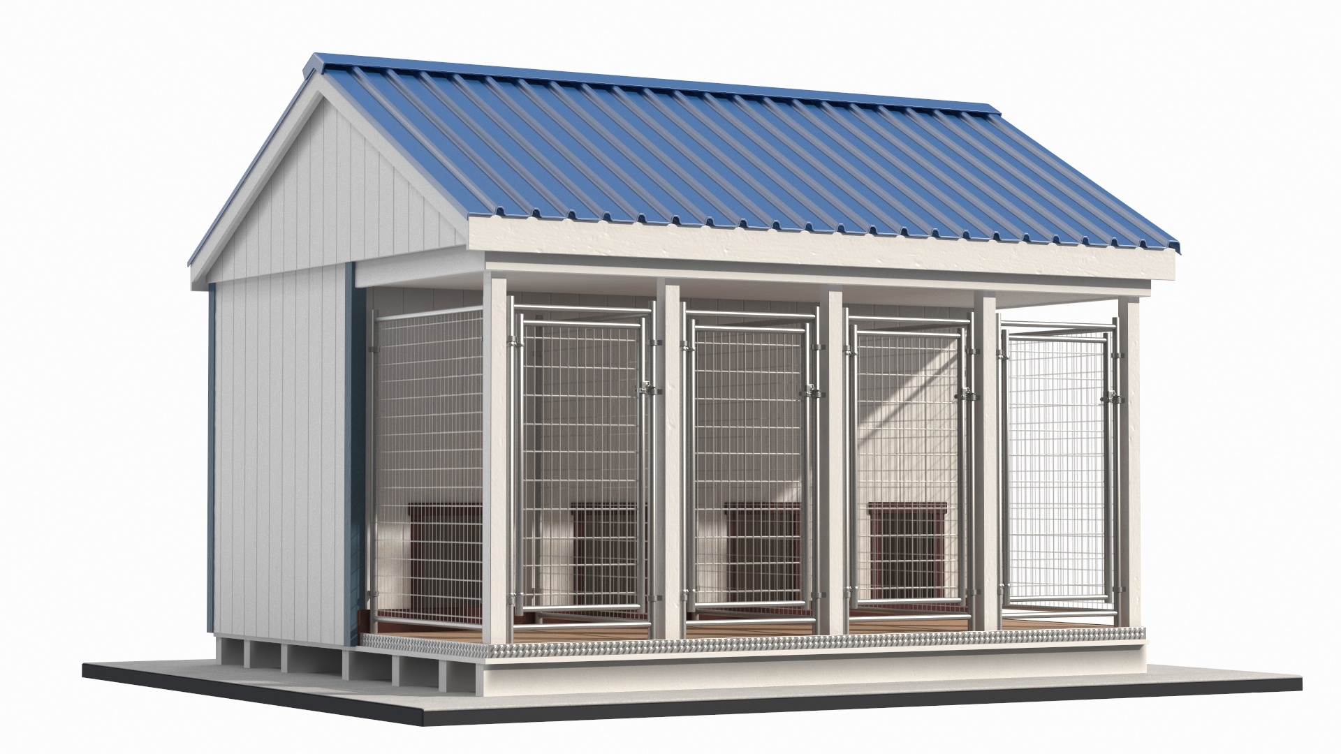 4-Dog Outdoor Kennel with Run model - TurboSquid 1988170