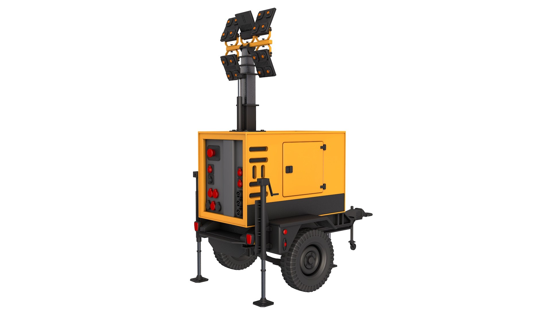 Mobile Construction Light Generator 3D Model - TurboSquid 2035091