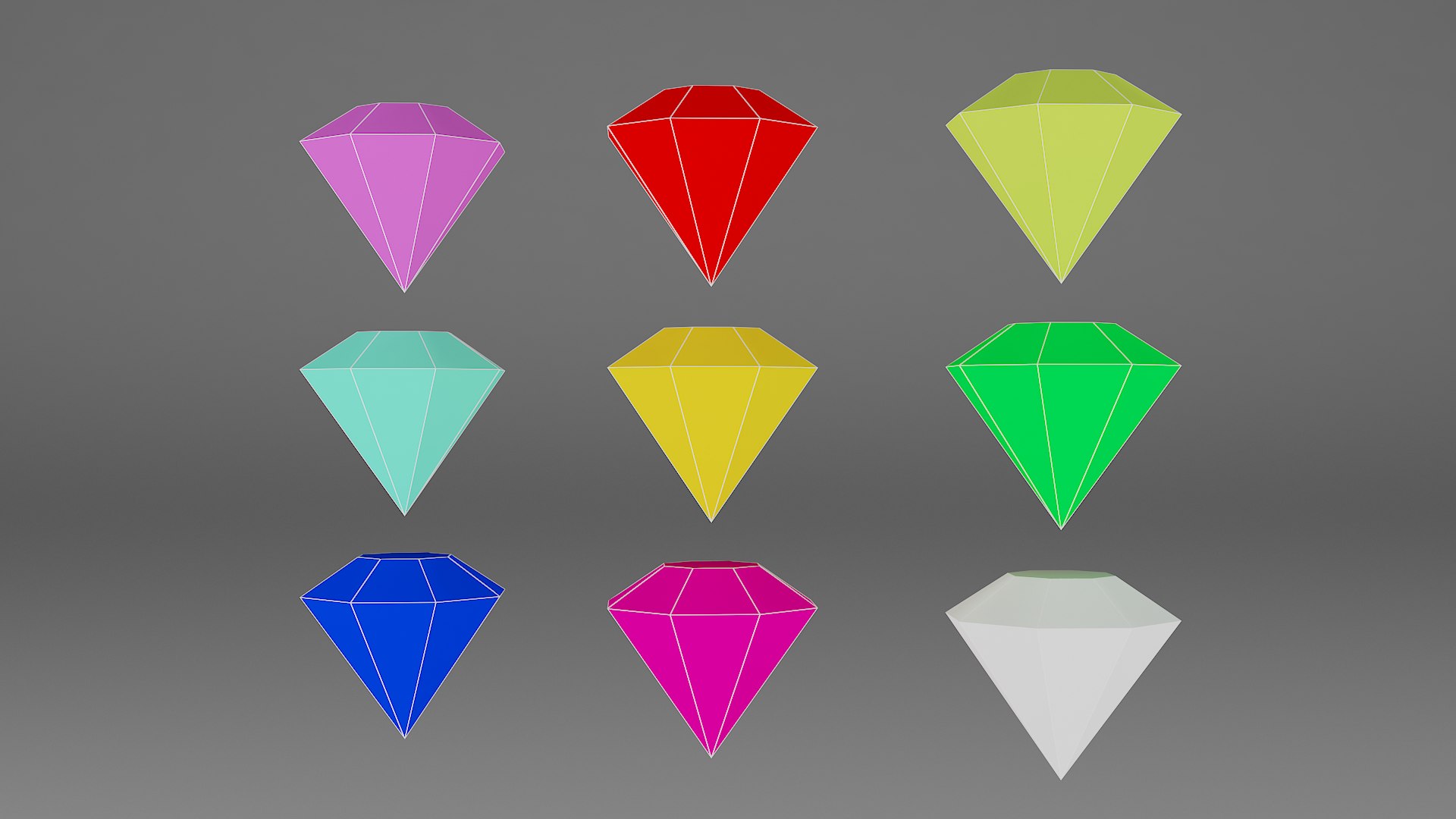 3D LOW POLY DIAMOND Model - TurboSquid 1991204