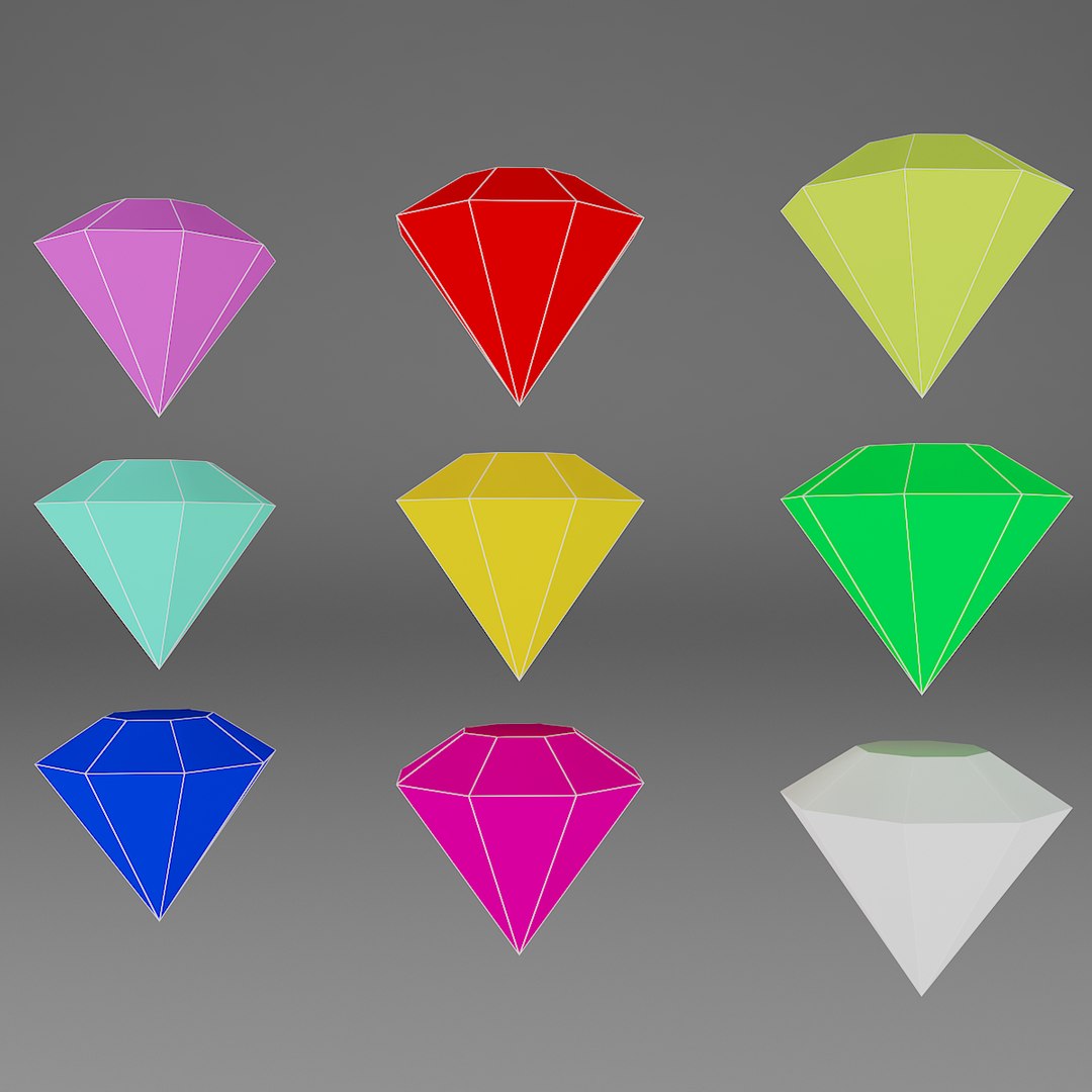 3D LOW POLY DIAMOND Model - TurboSquid 1991204