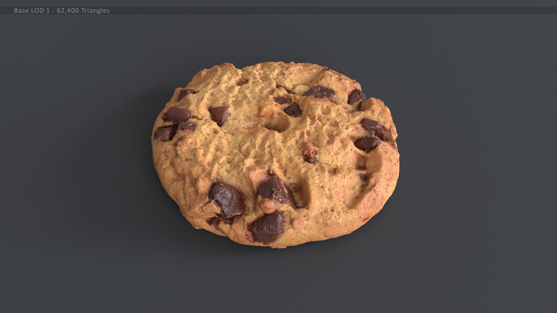 3D Chocolate Chip Cookie - TurboSquid 1668350