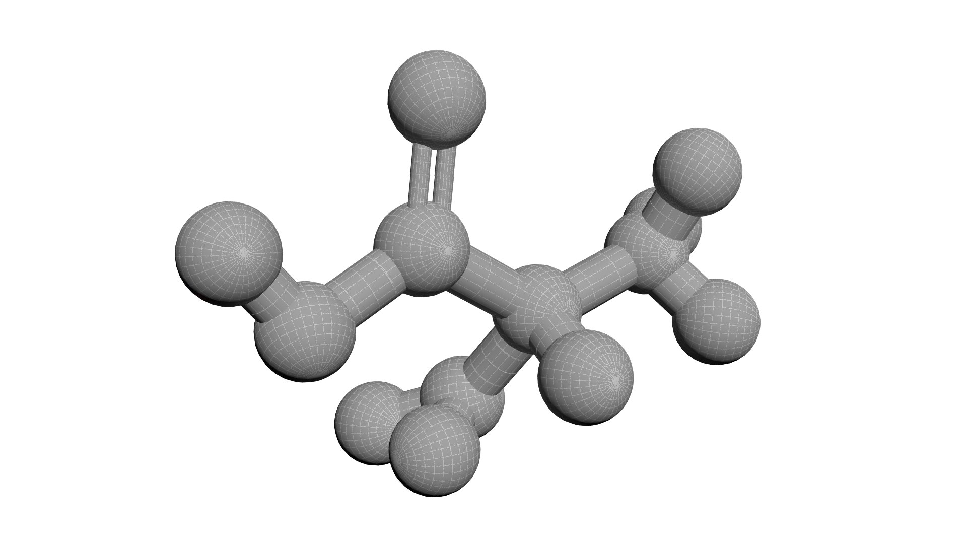3D Model C3h7no2 Molecule Alanine - TurboSquid 1421056