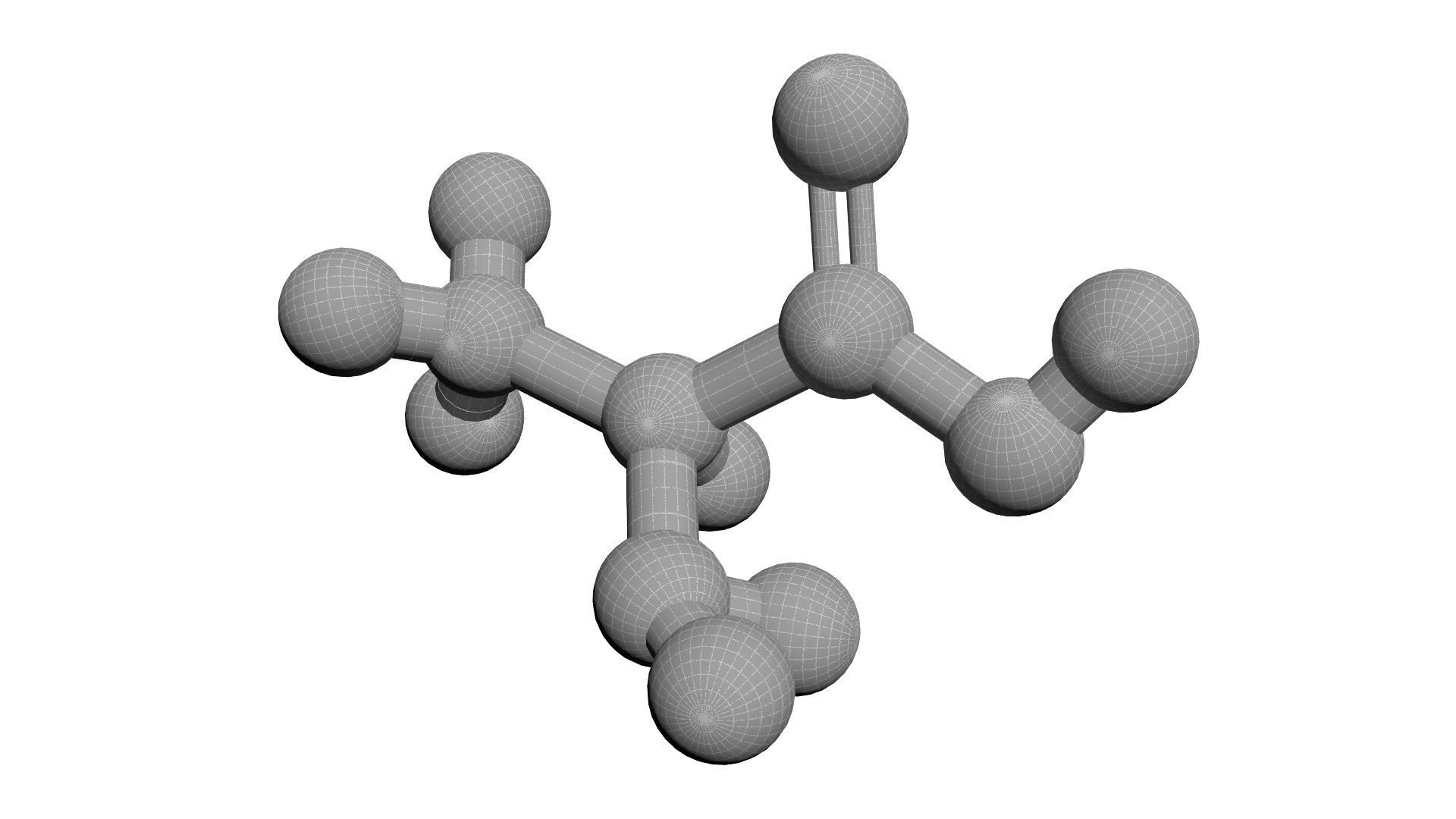 3D Model C3h7no2 Molecule Alanine - TurboSquid 1421056