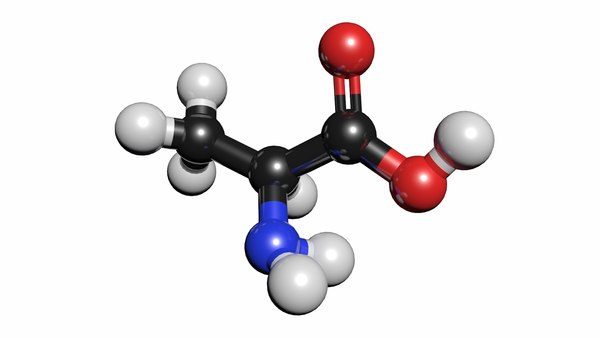 3D model c3h7no2 molecule alanine - TurboSquid 1421056