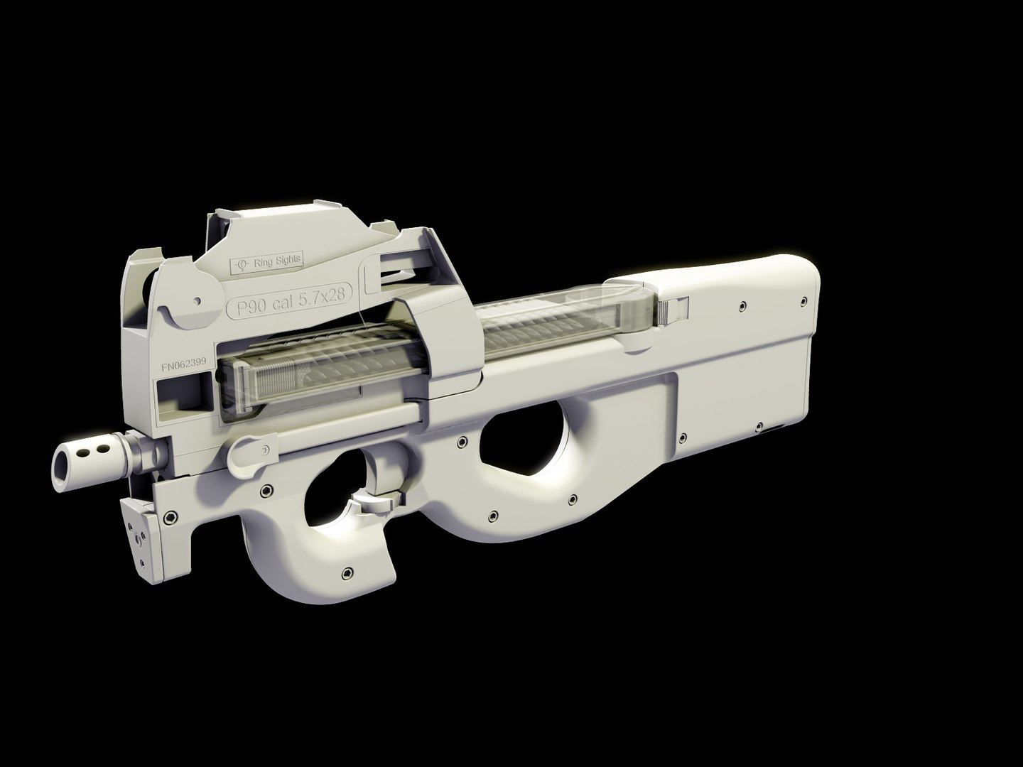 Fn P90 3d Model