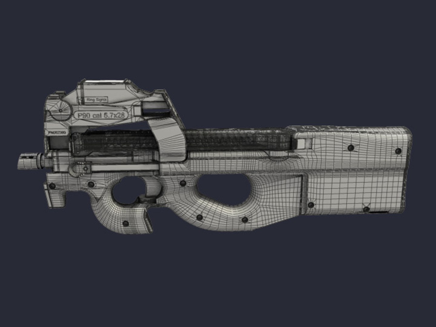 Fn P90 3d Model