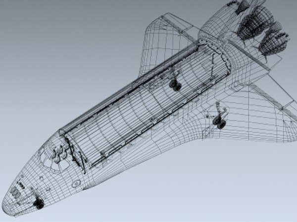 3d space shuttle discovery model