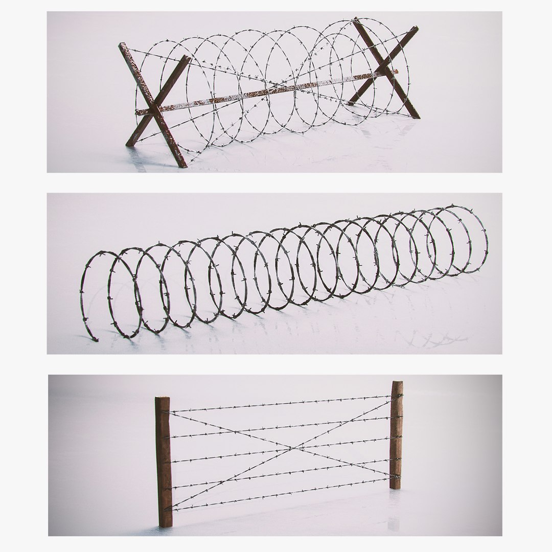 Barbed Wire Set 3D Model - TurboSquid 1970072