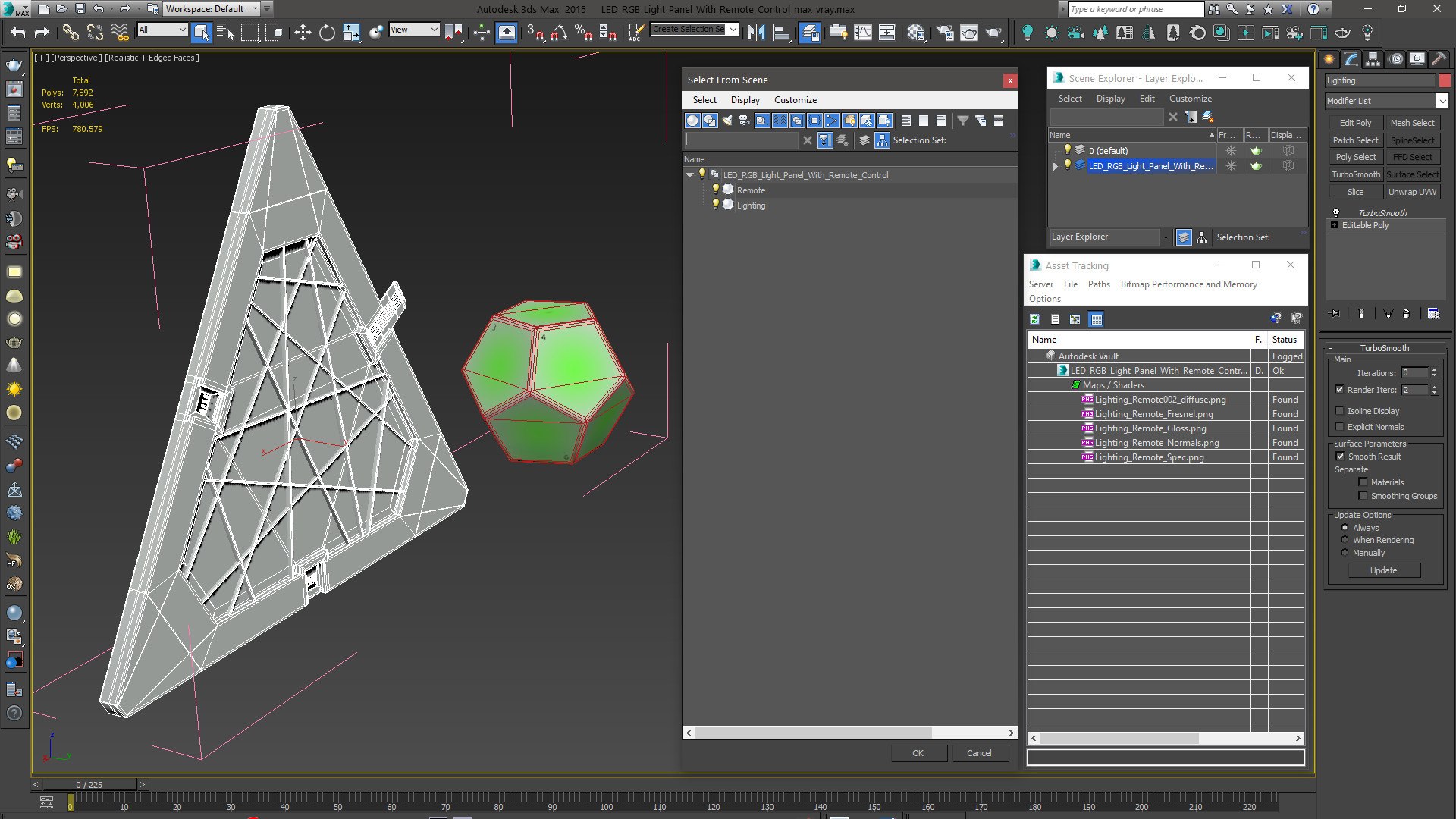 3D led rgb light panel model - TurboSquid 1577147