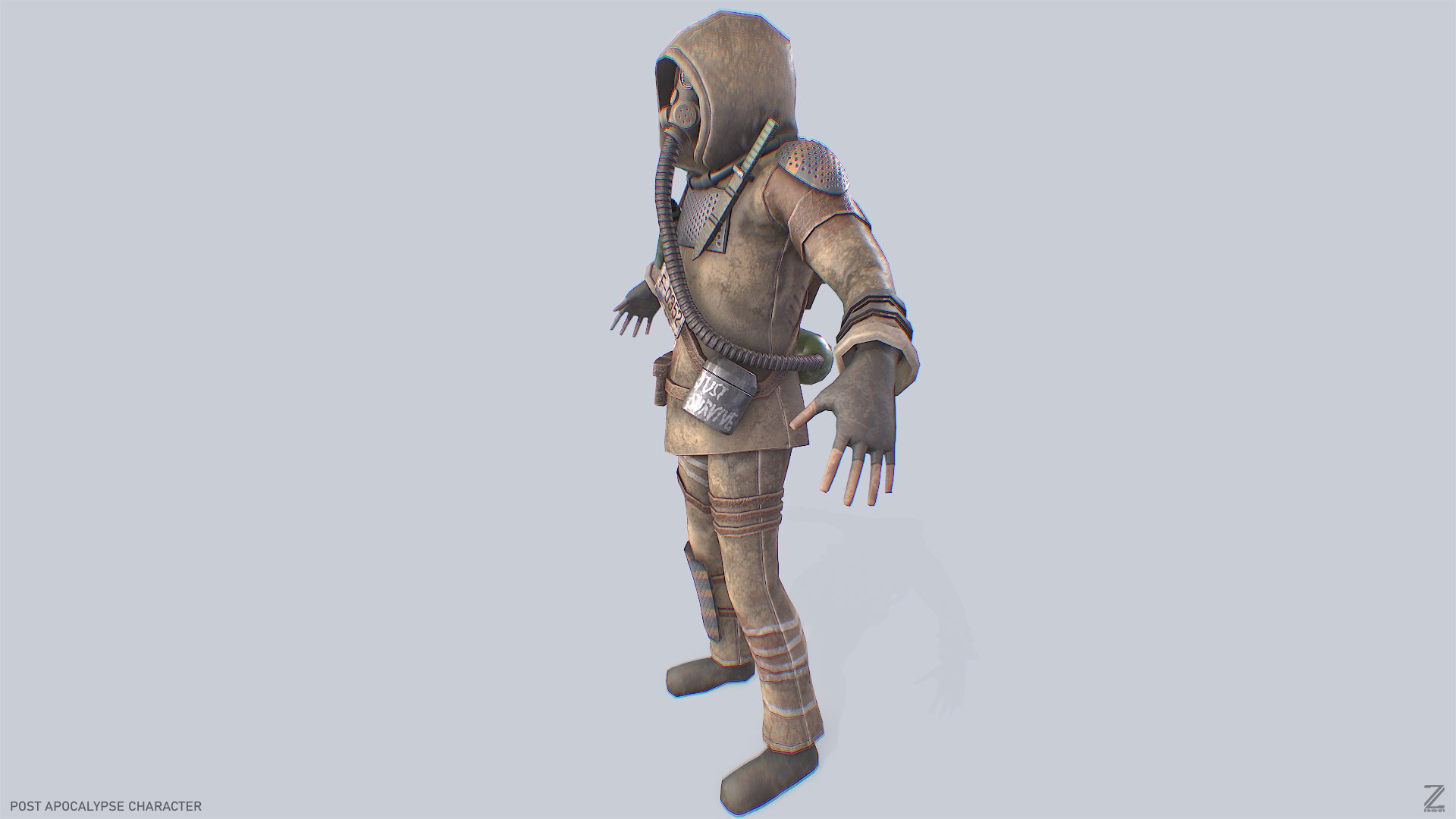 3D Model Post Apocalypse Character Collection - TurboSquid 2233080