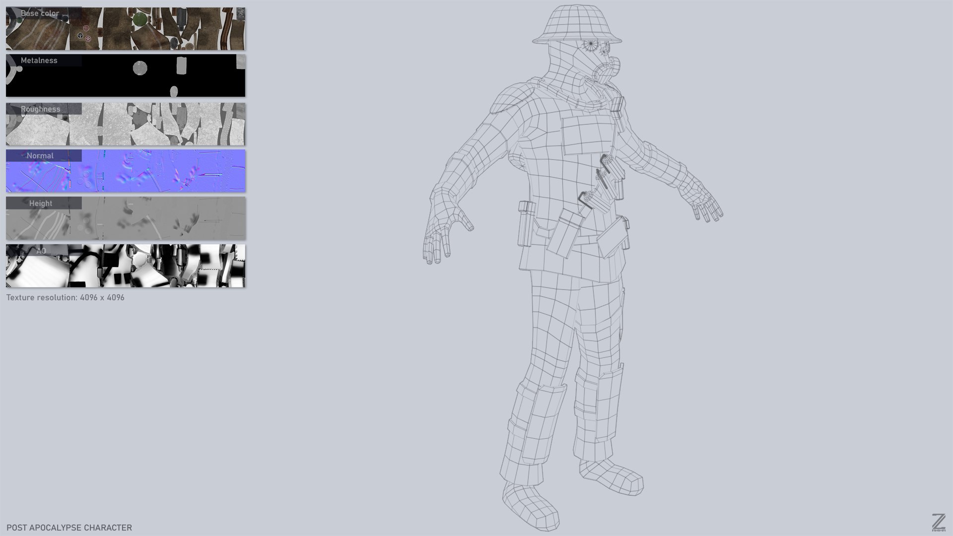 3D Model Post Apocalypse Character Collection - TurboSquid 2233080