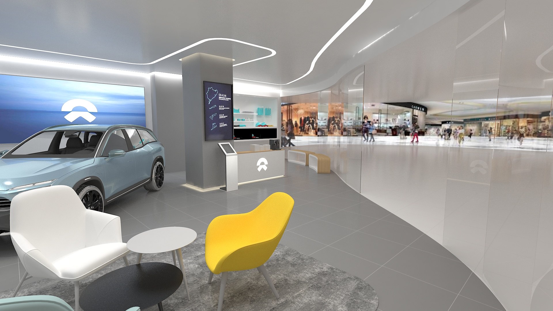 NIO Auto Mall Exhibition Hall 3D Model - TurboSquid 2245428