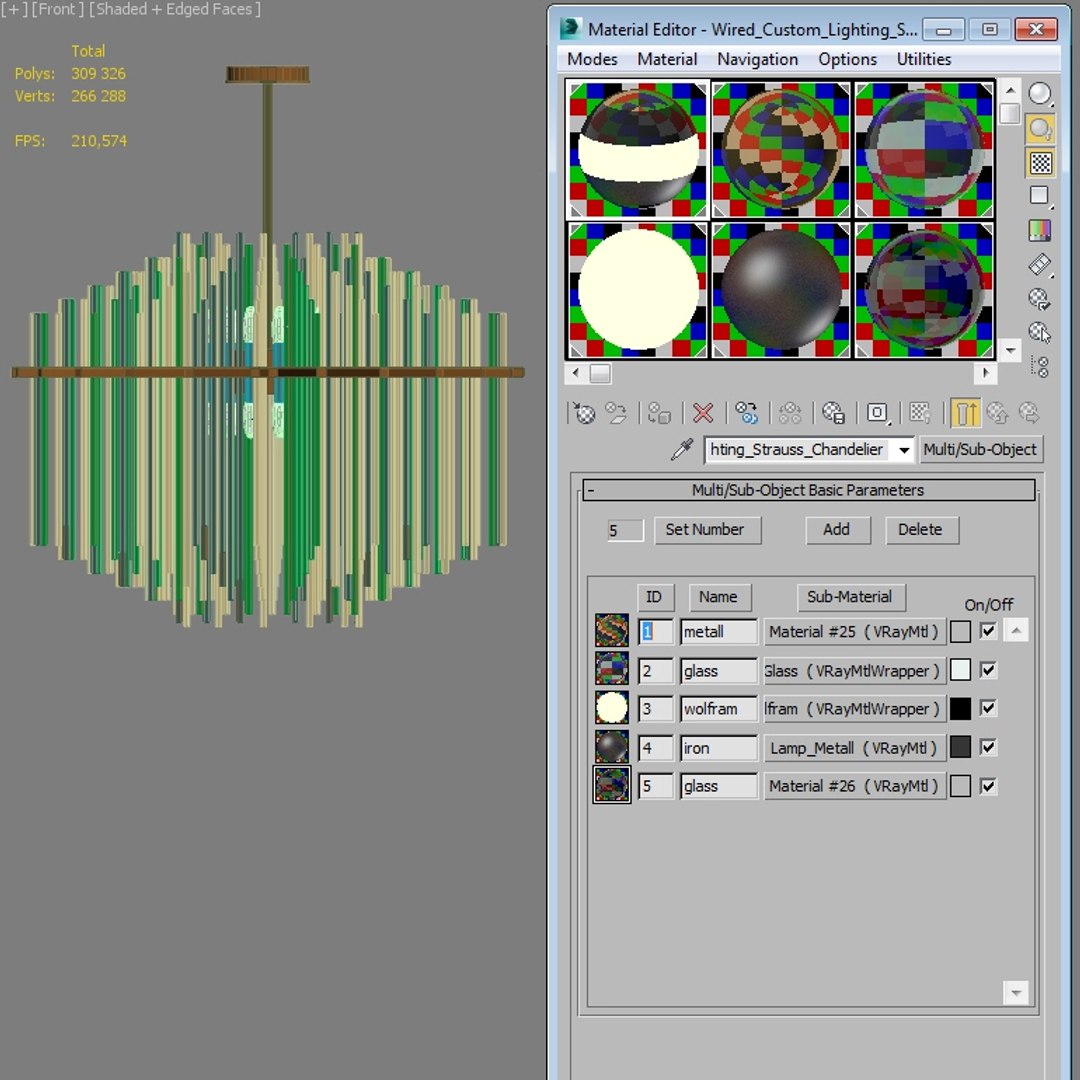 3D Wired Custom Lighting Strauss Model - TurboSquid 1280298
