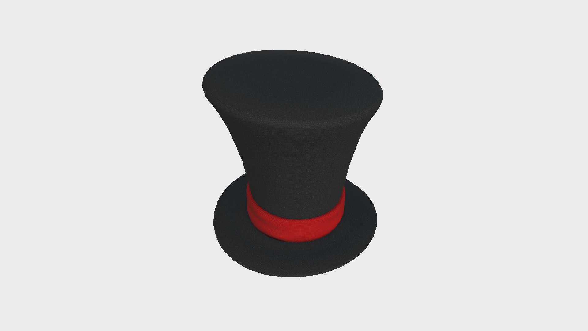 3D Top Hat 01 Black Red - Character Fashion Design - TurboSquid 1815599