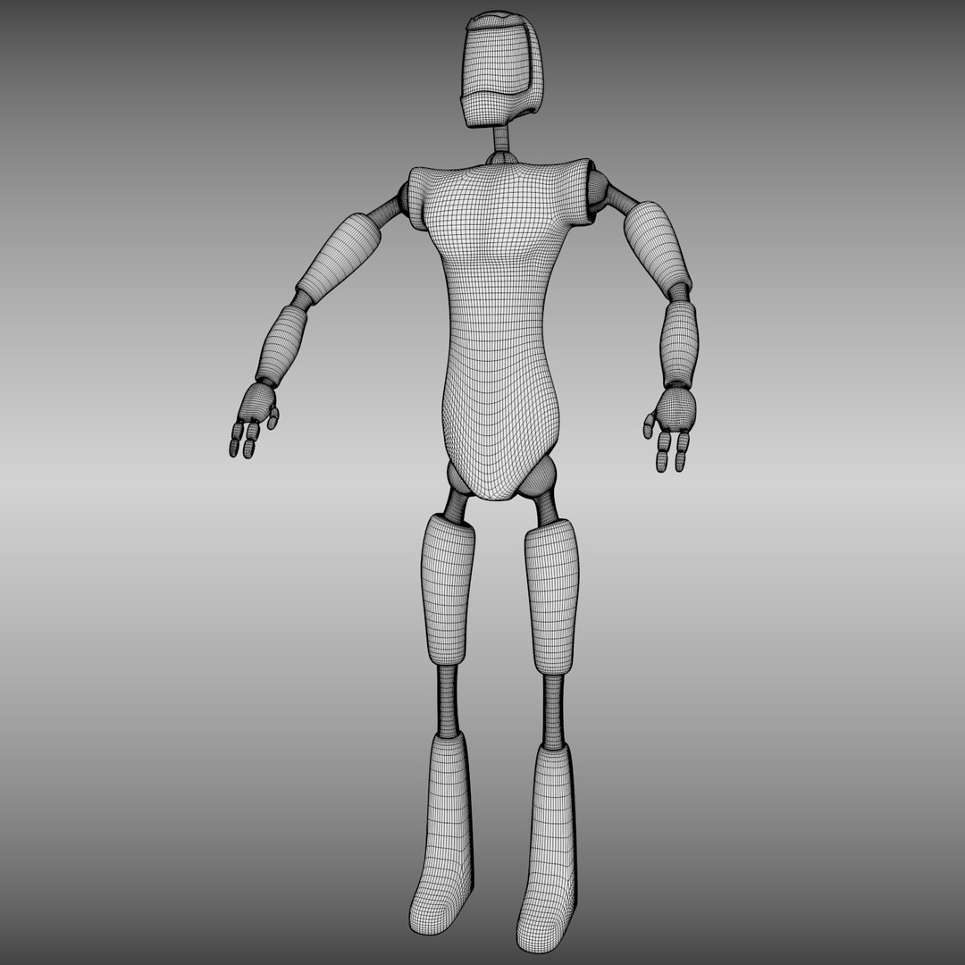 Sleek Cartoon Robot 3d Model