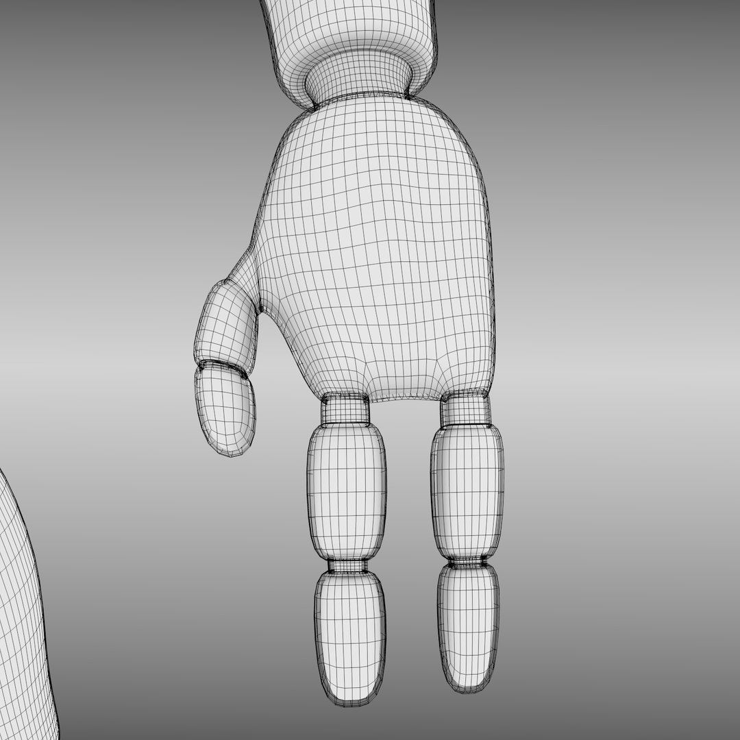 Sleek Cartoon Robot 3d Model