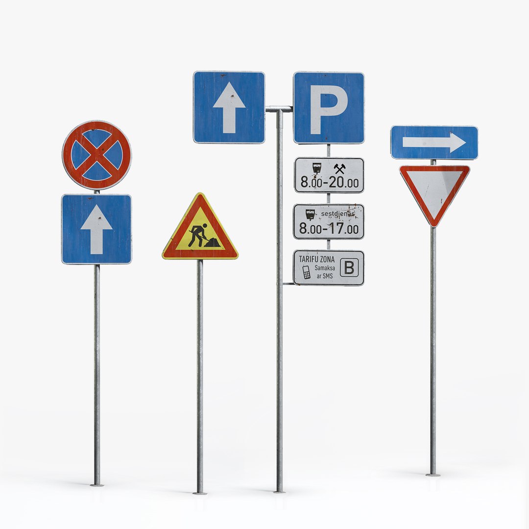 3D Traffic Signs Model - TurboSquid 1982428