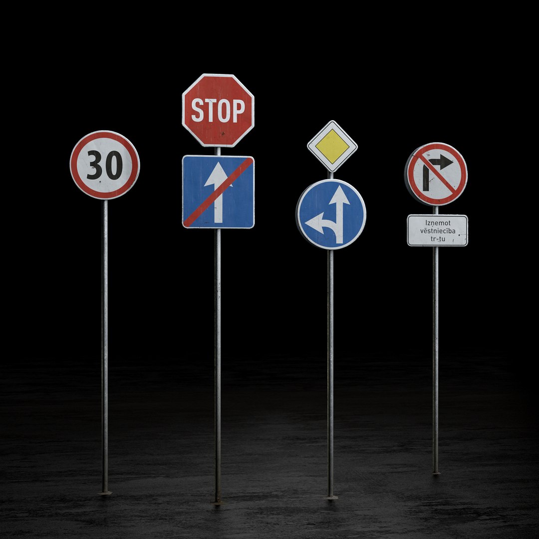 3D Traffic Signs Model - TurboSquid 1982428