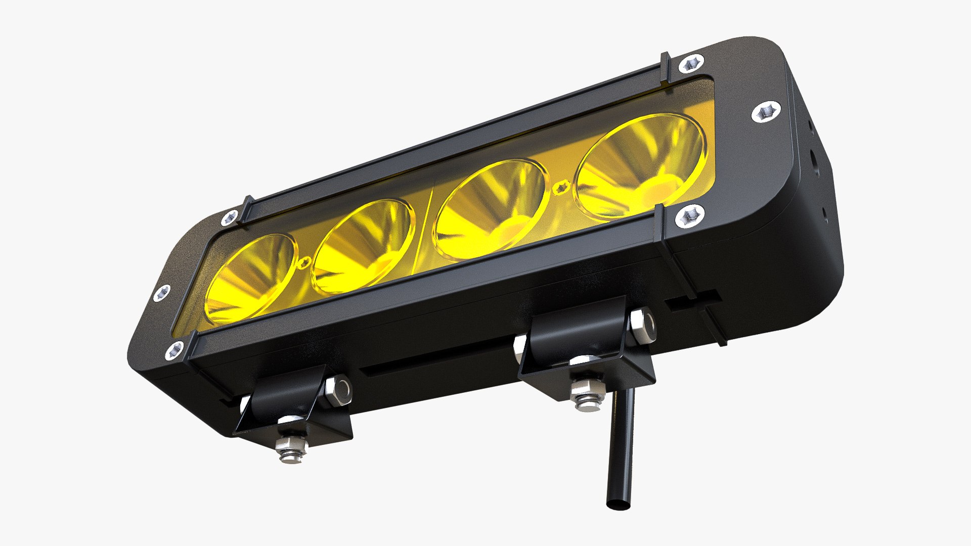Medium Amber LED Light Bar 3D Model - TurboSquid 2140514