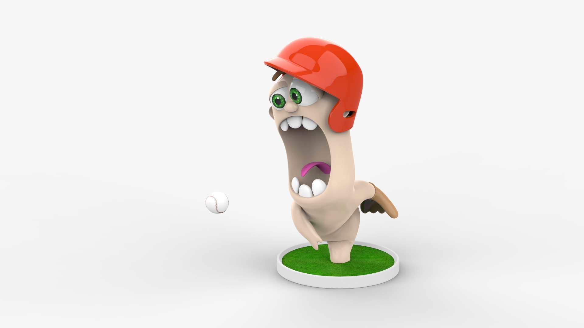 Baseball Player Cartoon Character Model - TurboSquid 1886904
