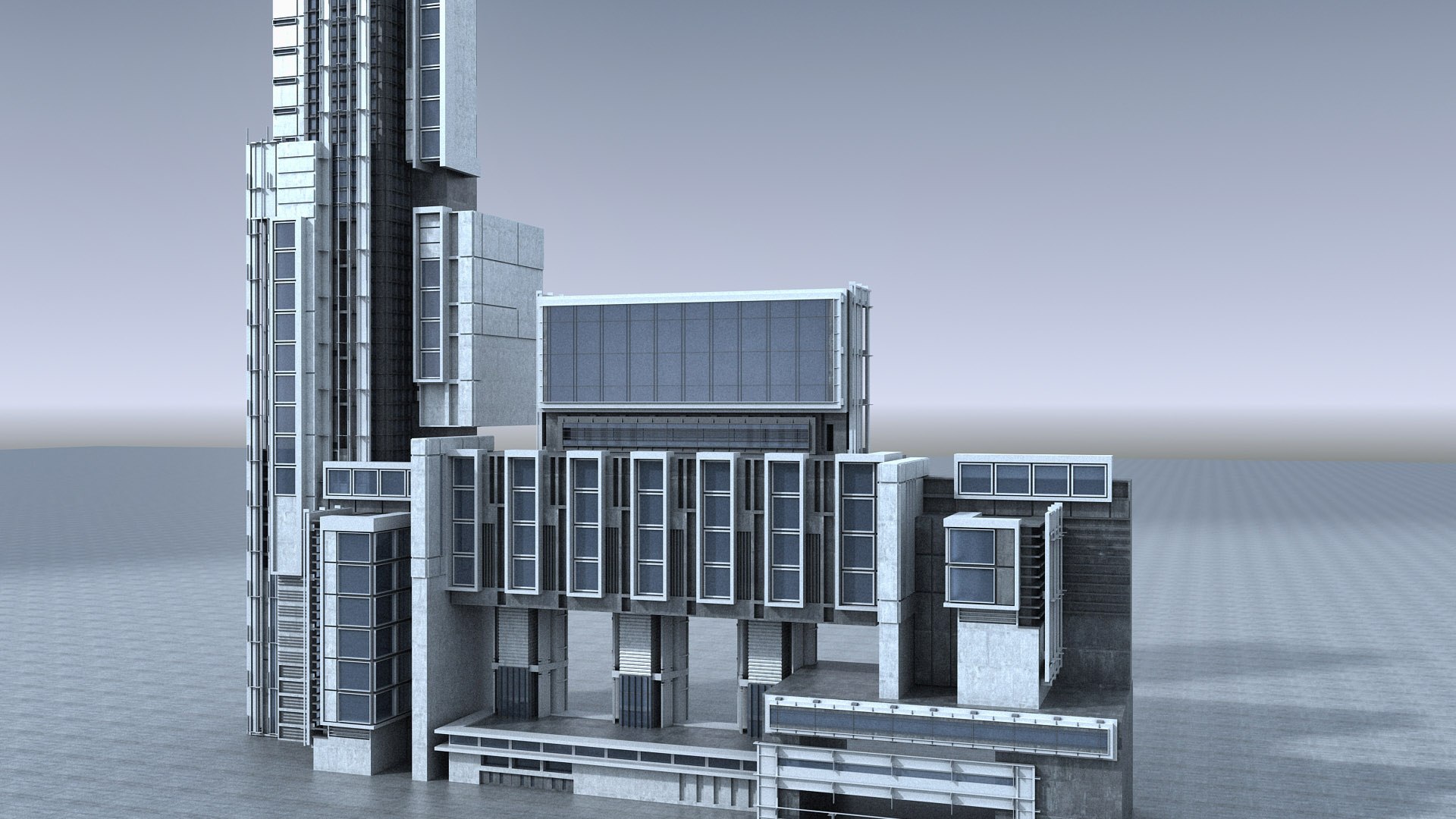 Future Building 036 3D Model - TurboSquid 2293650