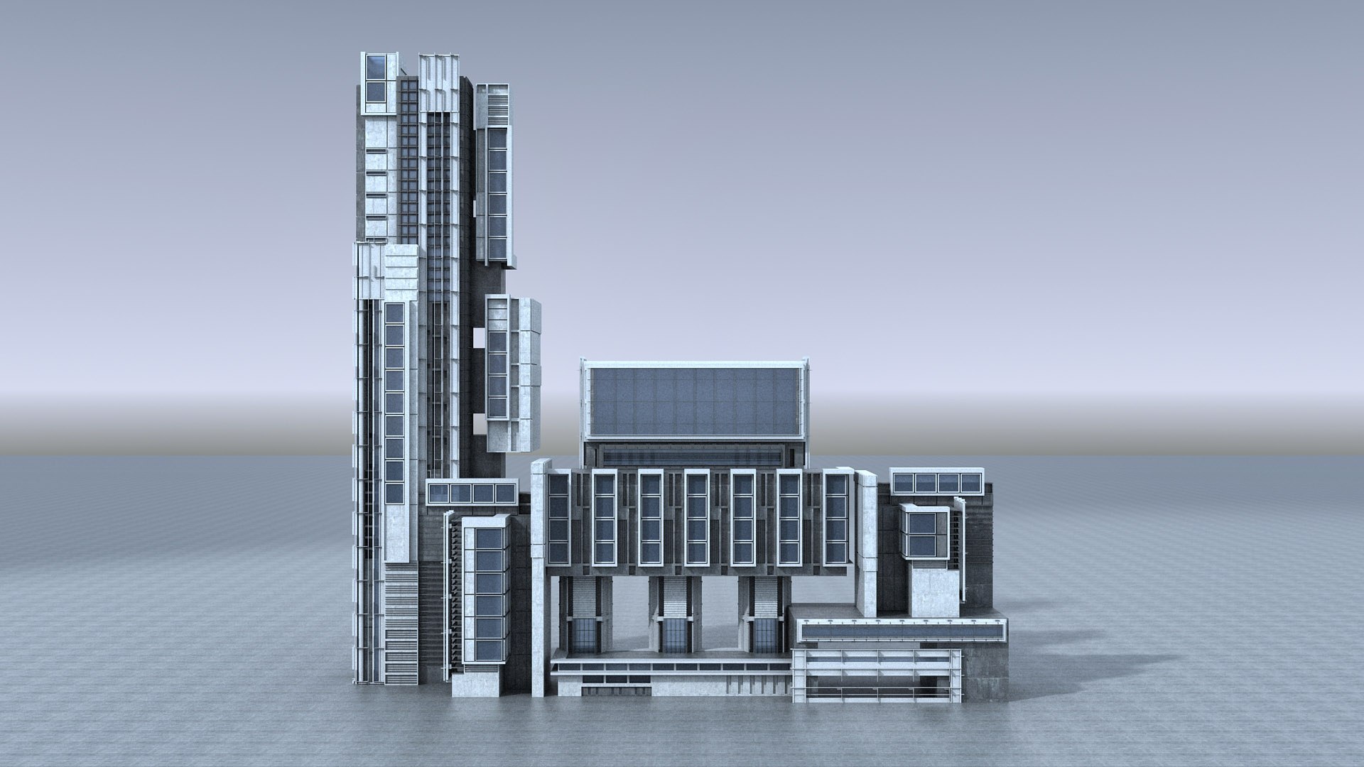 Future Building 036 3D Model - TurboSquid 2293650