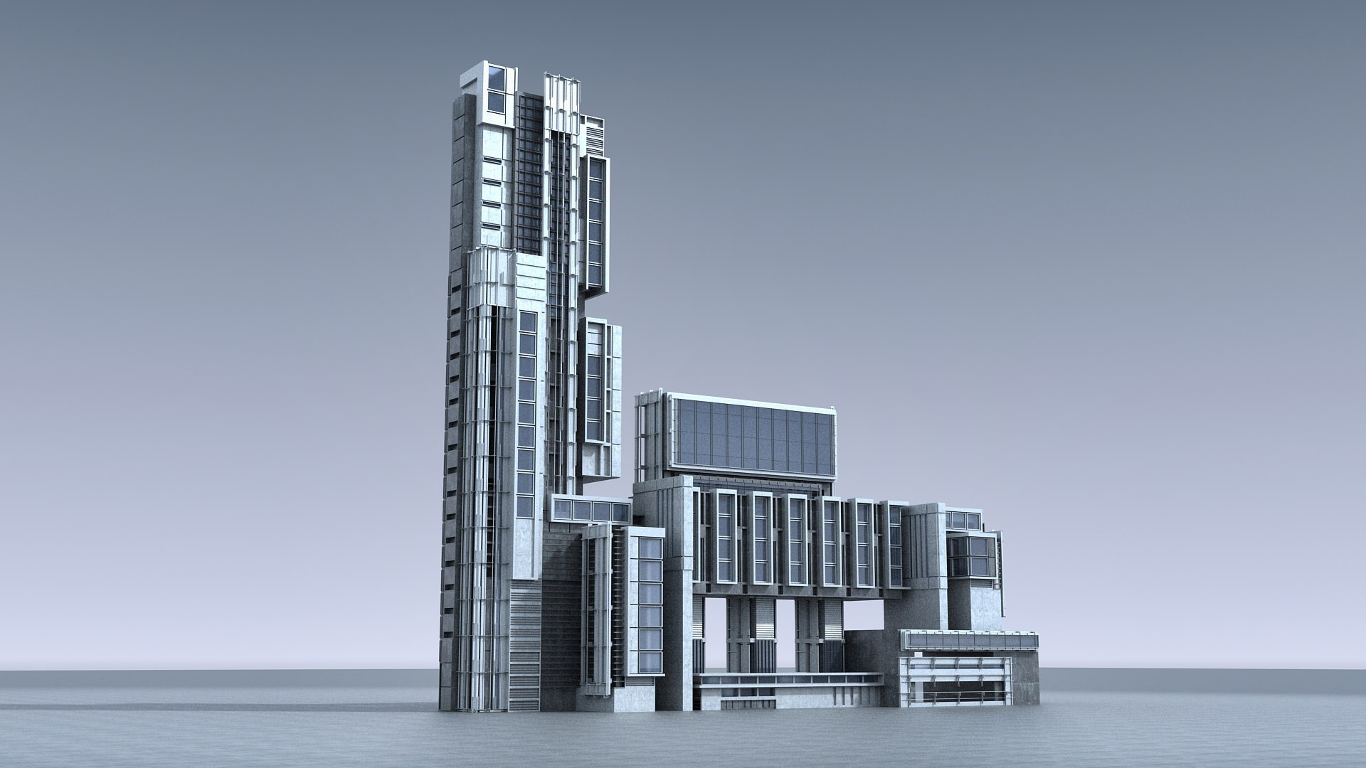 Future Building 036 3D Model - TurboSquid 2293650