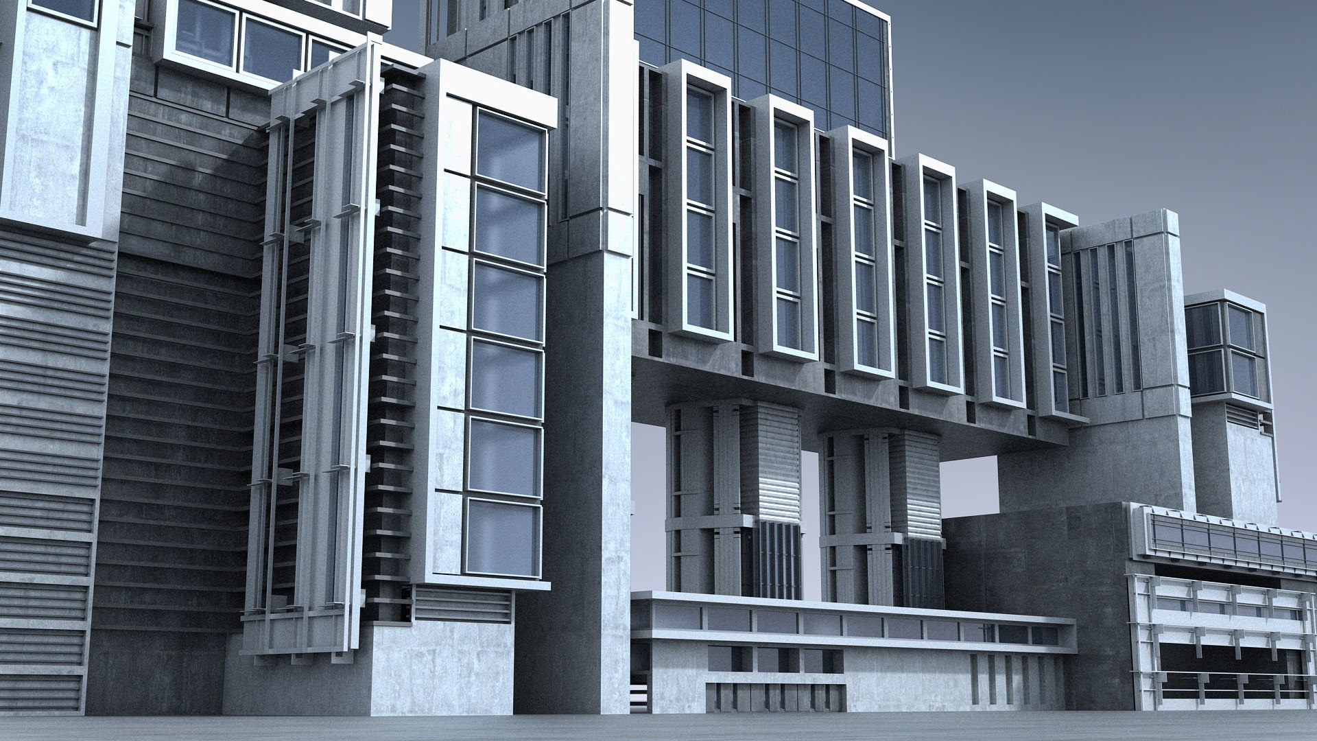 Future Building 036 3D Model - TurboSquid 2293650