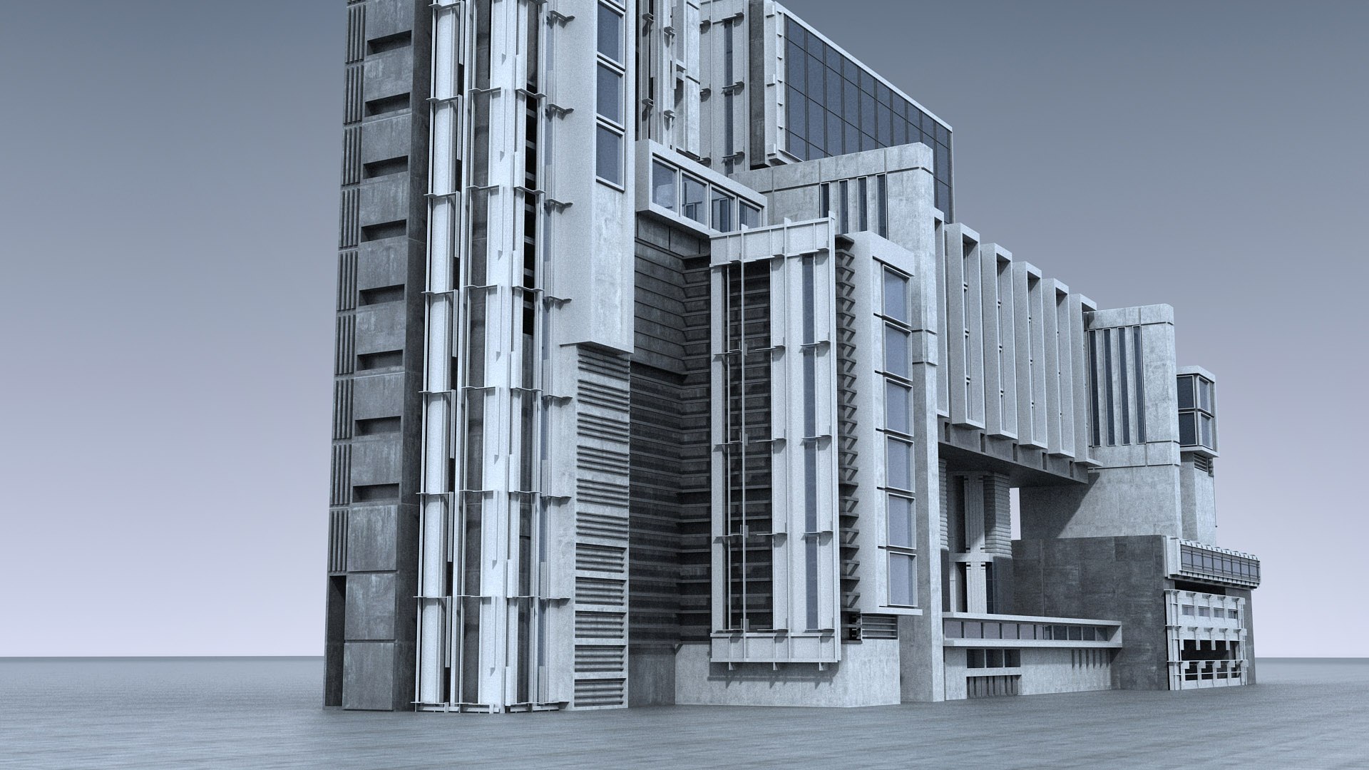 Future Building 036 3D Model - TurboSquid 2293650