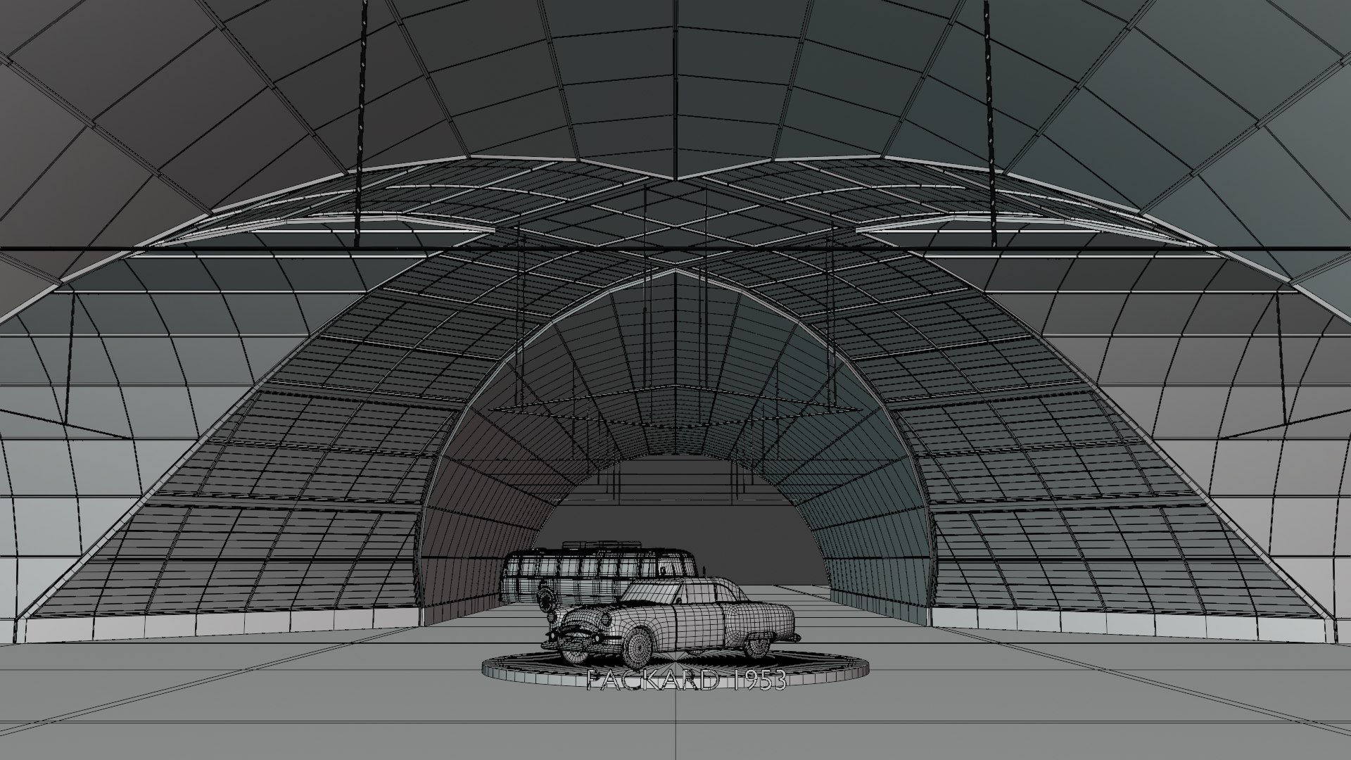 Museum With Car And Bus Model - TurboSquid 2036875