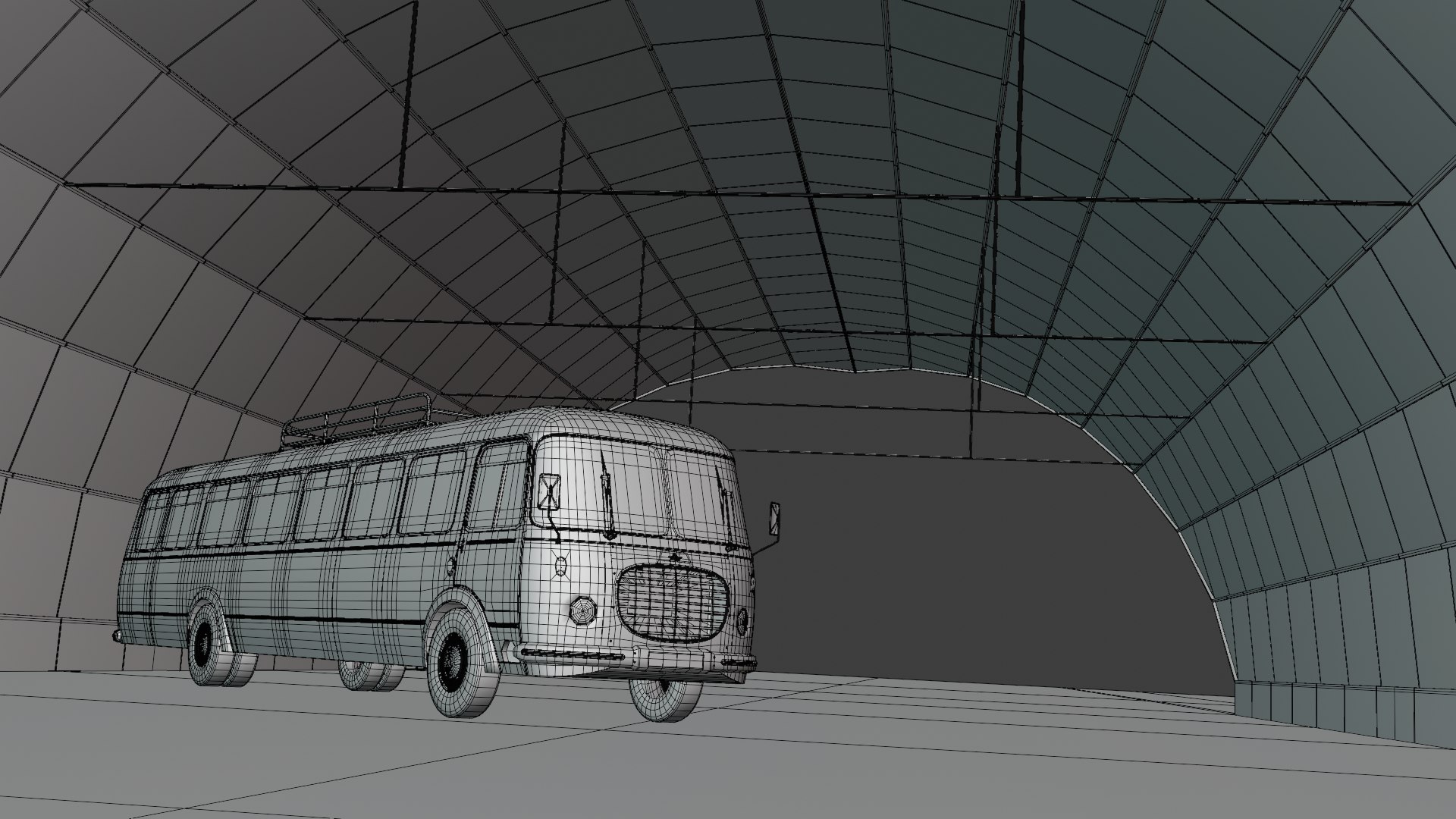 Museum With Car And Bus Model - TurboSquid 2036875