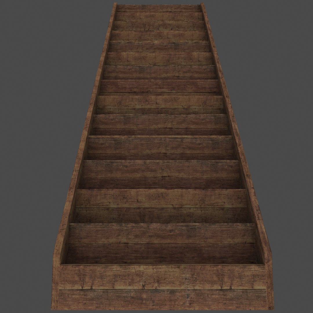 Rustic wood stair 3D model - TurboSquid 1246938