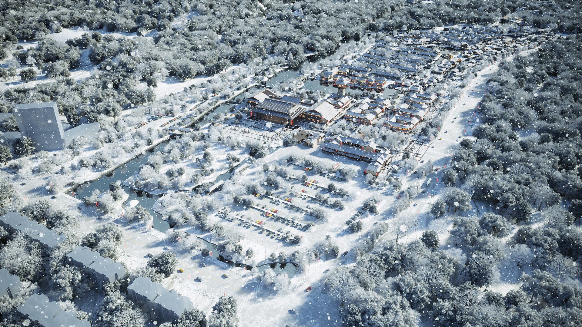 Ancient Town Snow Scene Model - TurboSquid 2066920