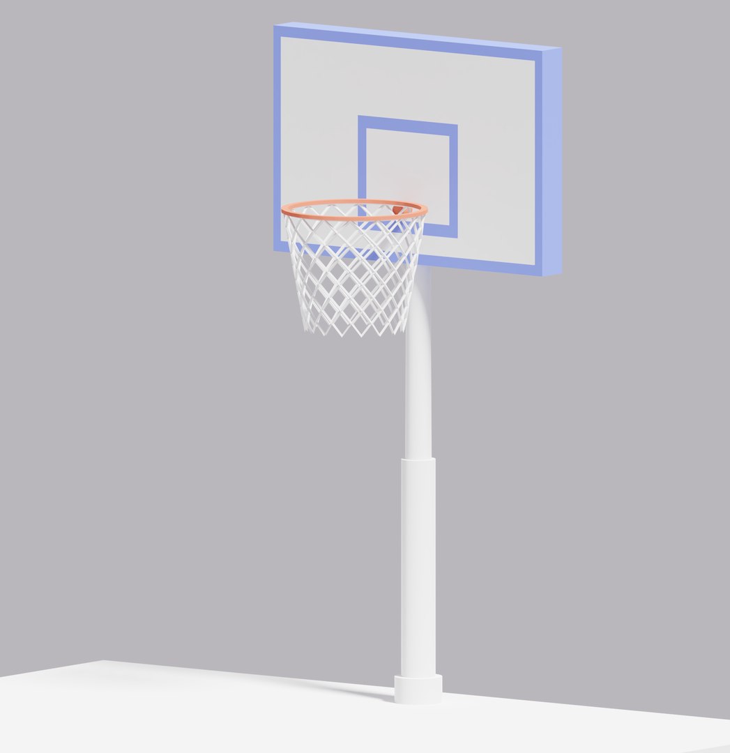 Cartoon Simple Basketball Hoop 3D Model - TurboSquid 1586120