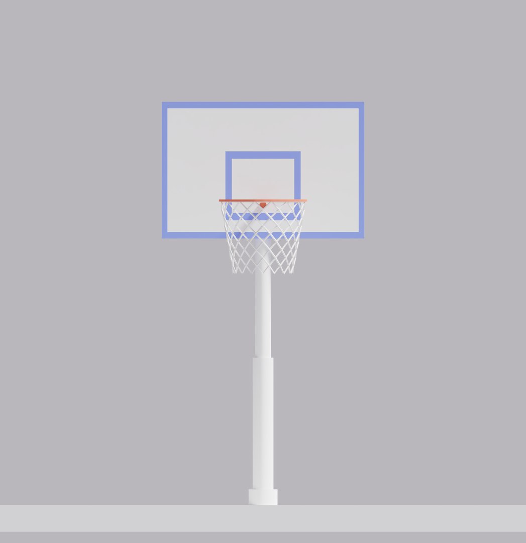 Cartoon Simple Basketball Hoop 3D Model - TurboSquid 1586120