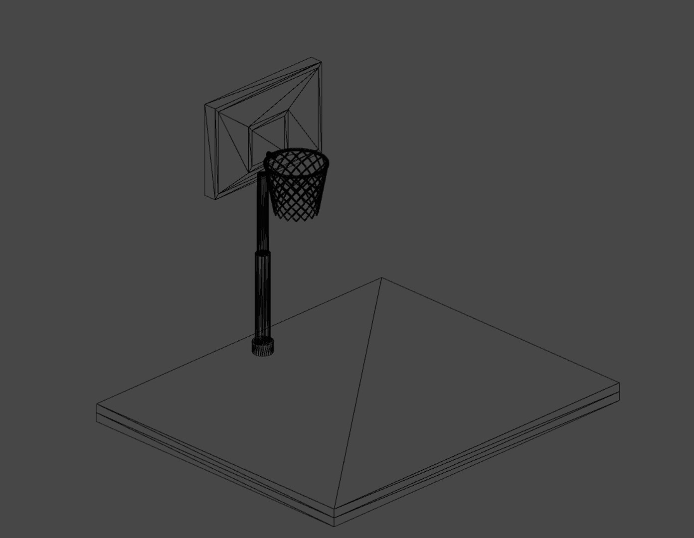 Cartoon Simple Basketball Hoop 3D Model - TurboSquid 1586120