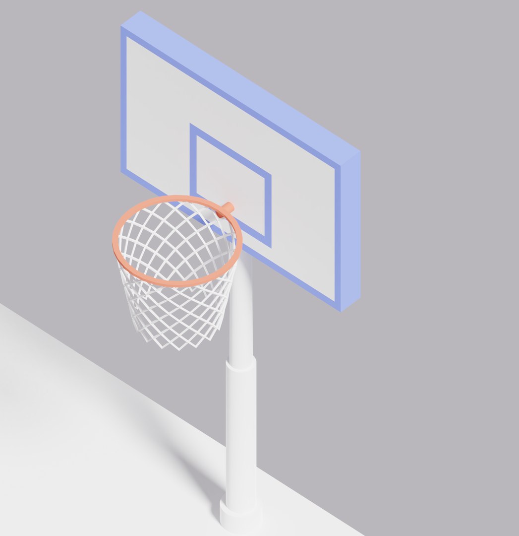 Cartoon Simple Basketball Hoop 3D Model - TurboSquid 1586120