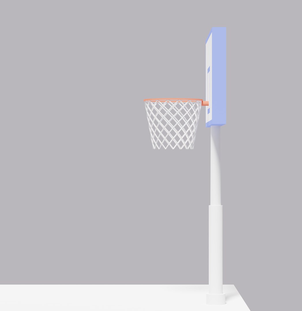 Cartoon Simple Basketball Hoop 3D Model - TurboSquid 1586120