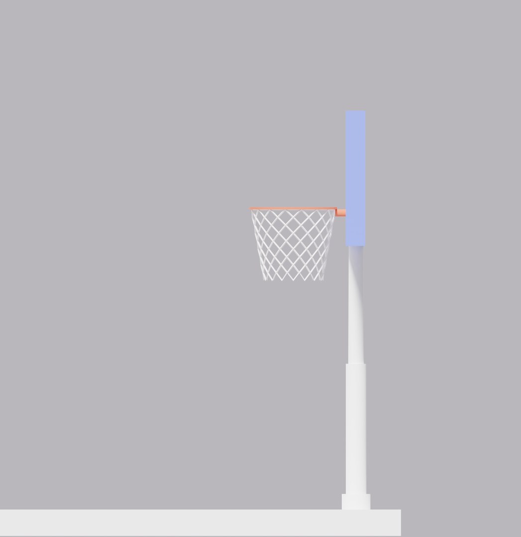 Cartoon Simple Basketball Hoop 3D Model - TurboSquid 1586120