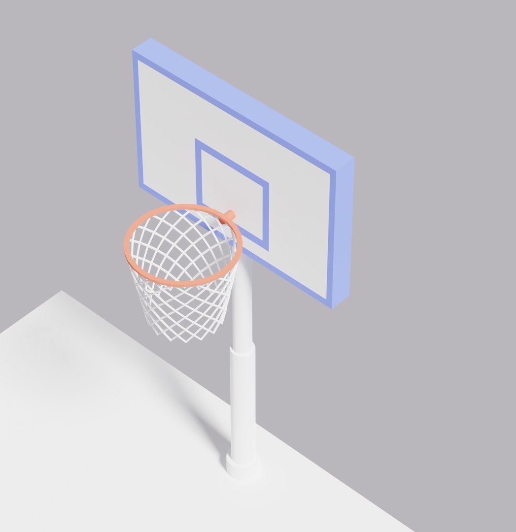 Cartoon Simple Basketball Hoop 3D Model - TurboSquid 1586120