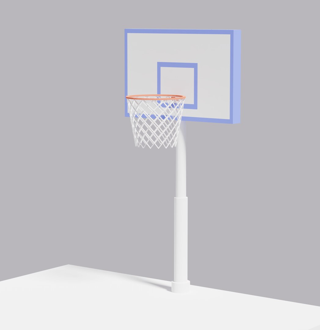 Cartoon Simple Basketball Hoop 3D Model - TurboSquid 1586120