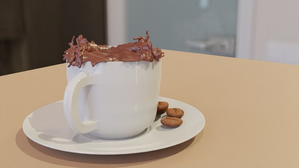 3D coffee cup model with coffee - TurboSquid 1833922