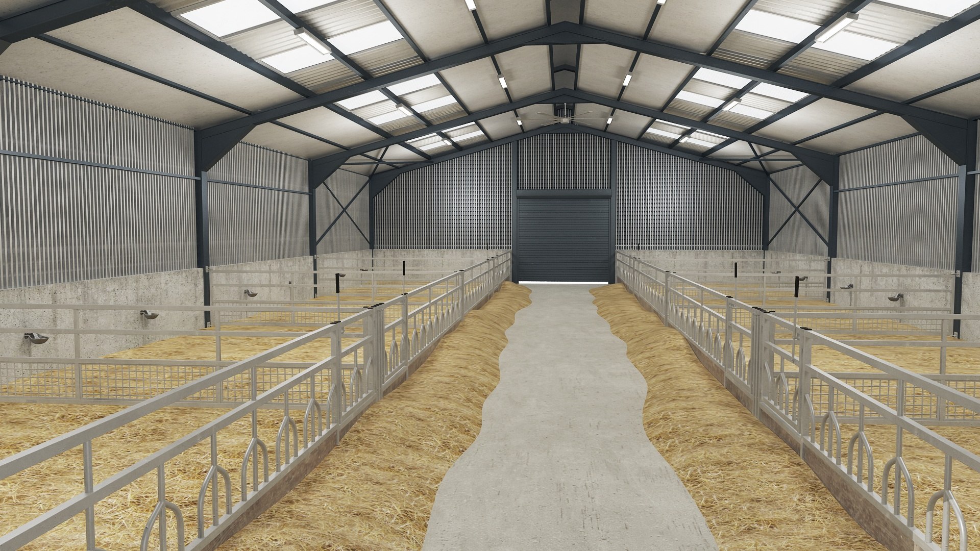 3D Sheep Barn Empty - TurboSquid 2349447