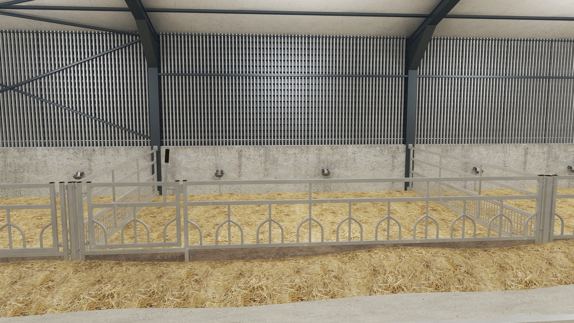3D Sheep Barn Empty - TurboSquid 2349447