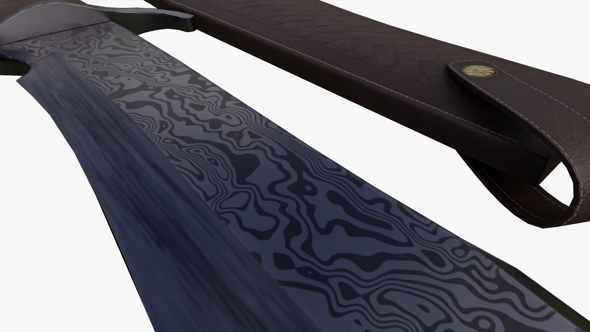 3D Game Ready Damascus Steel Dagger model - TurboSquid 1771943