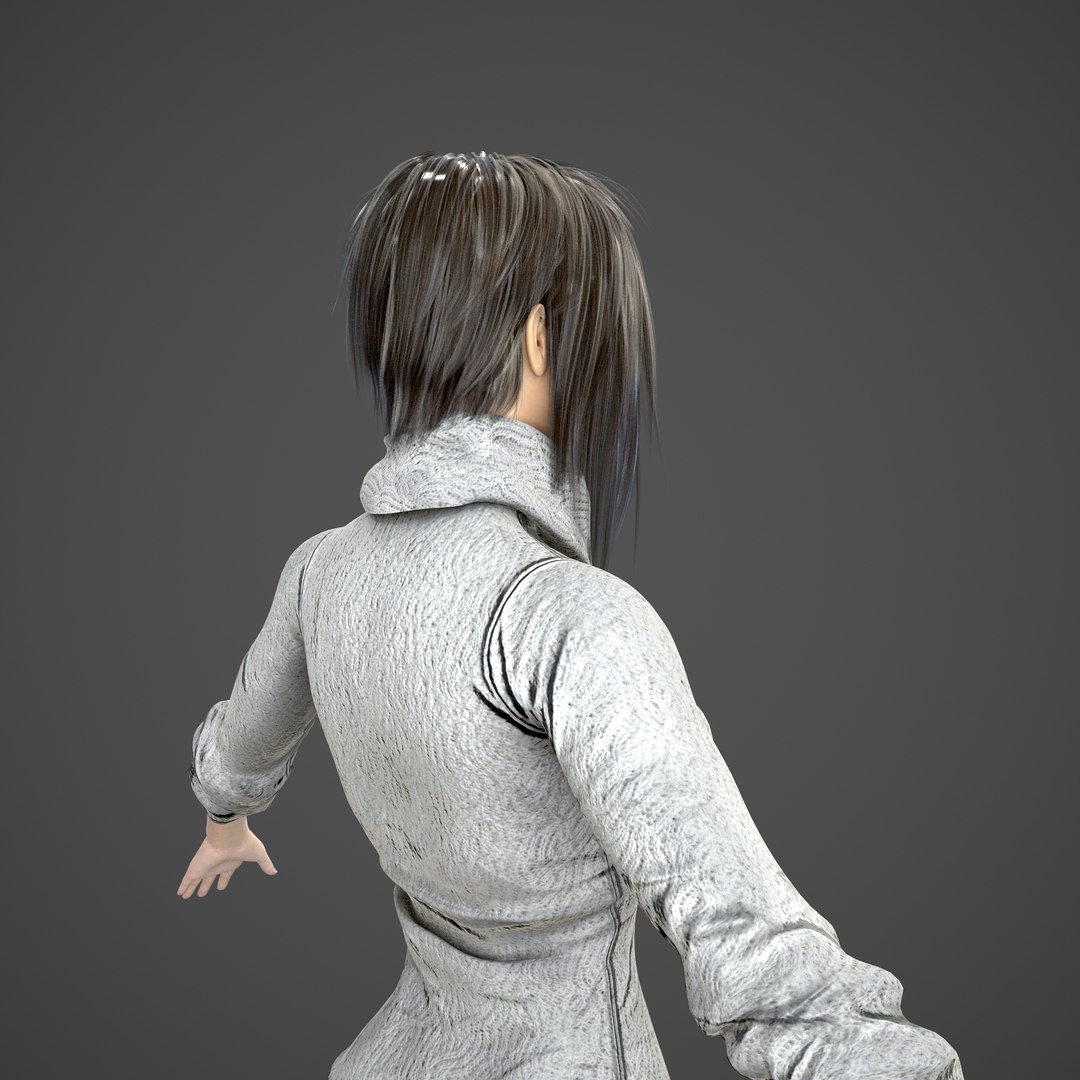 3D Female Woman Character Kenzie I 35 Poses Mega Pack Model ...