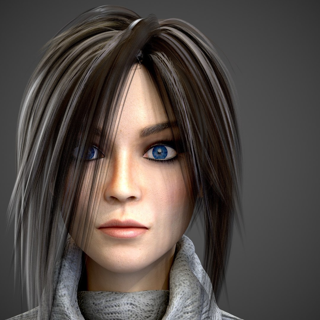 3D Female Woman Character Kenzie I 35 Poses Mega Pack Model ...